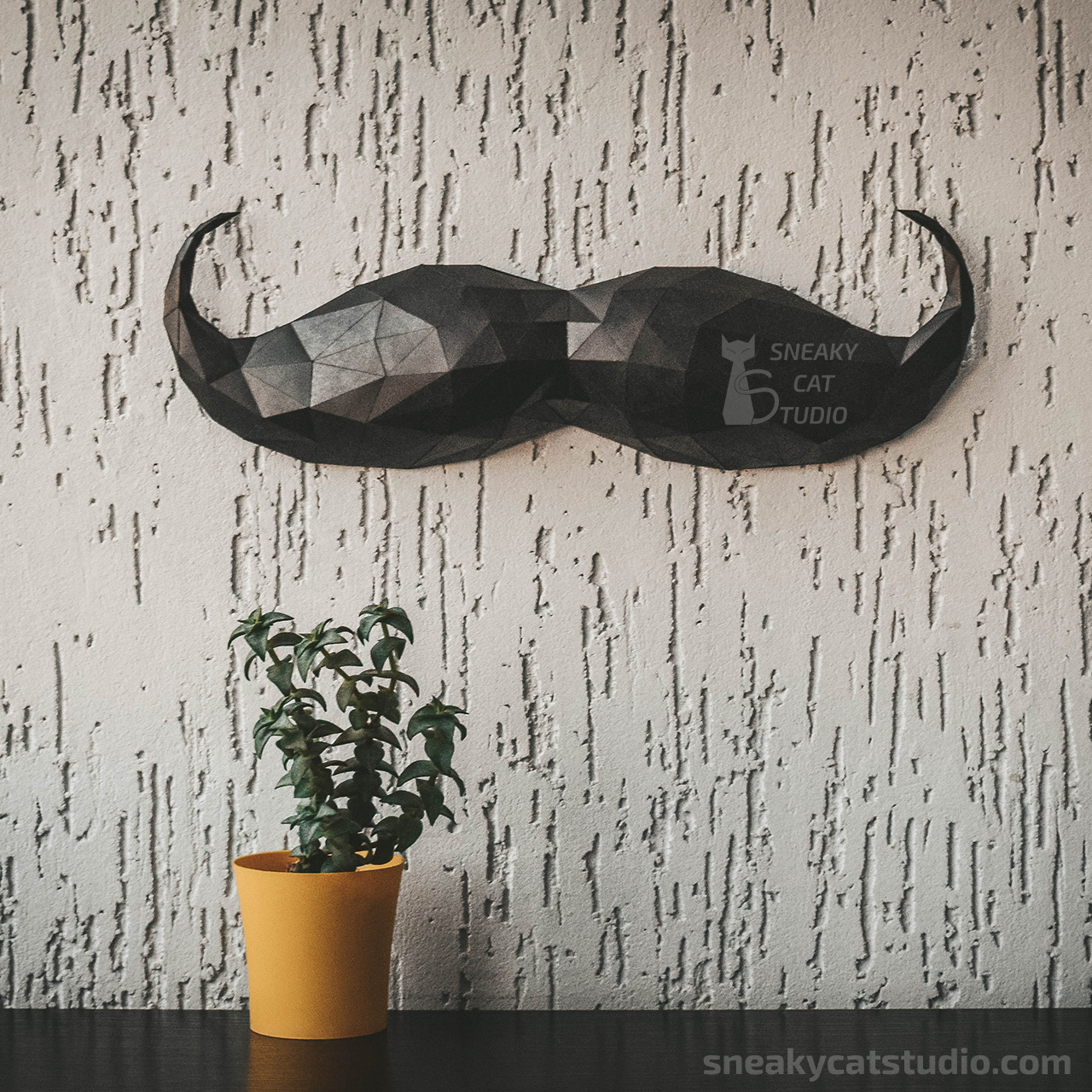 Paper Mustache - 3D Papercraft template Digital pattern | Inspire Uplift