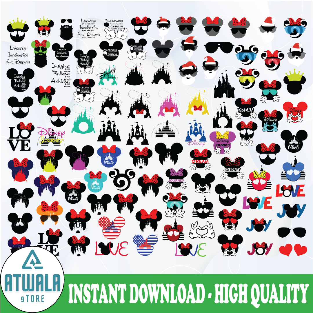 DISNEY SVG Bundle, Mickey SVG, Minnie svg, Disney svg, Disne | Inspire ...