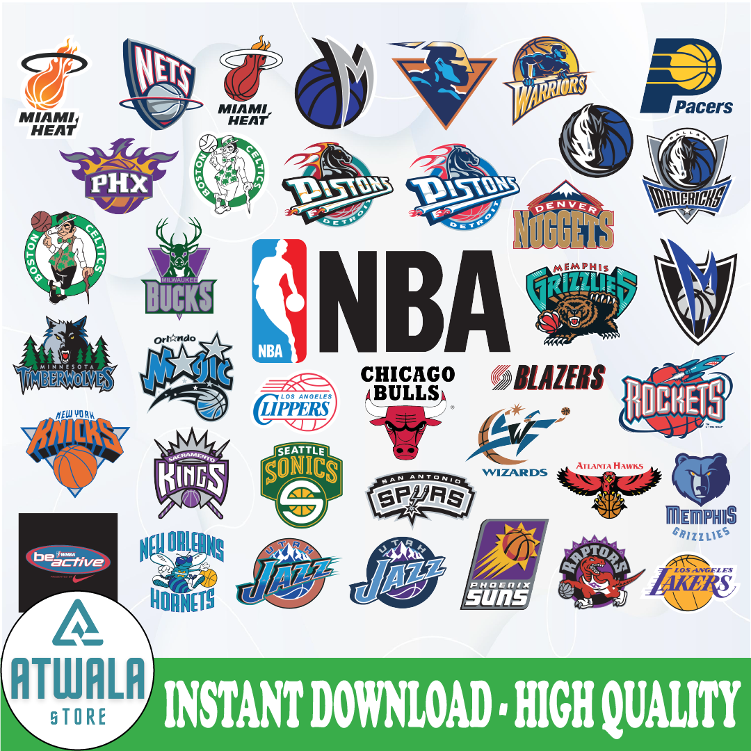 NBA Logo Bundle SVG, Nba Svg, Basketball svg, Png, Svg, Jpg, | Inspire ...