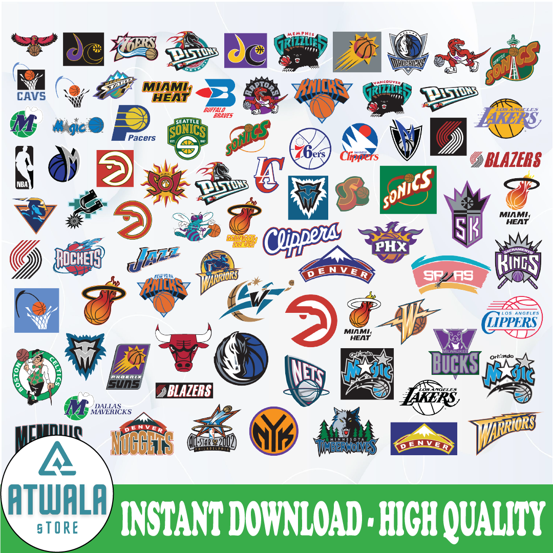 NBA Logo Bundle SVG, Nba Svg, Basketball svg, Png, Svg, Jpg, | Inspire ...