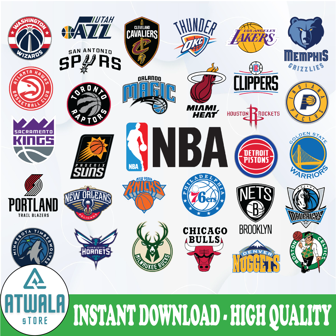 NBA Logo Bundle SVG, Nba Svg, Basketball svg, Png, Svg, Jpg, | Inspire ...