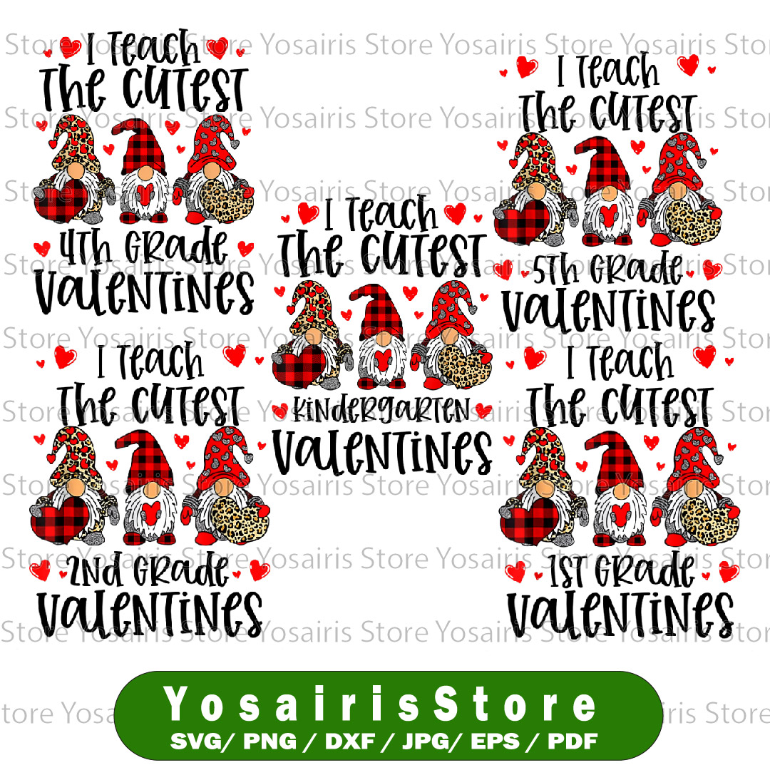 I Teach The Cutest 4th Grade Valentines Png, Gnome Valentine | Inspire ...