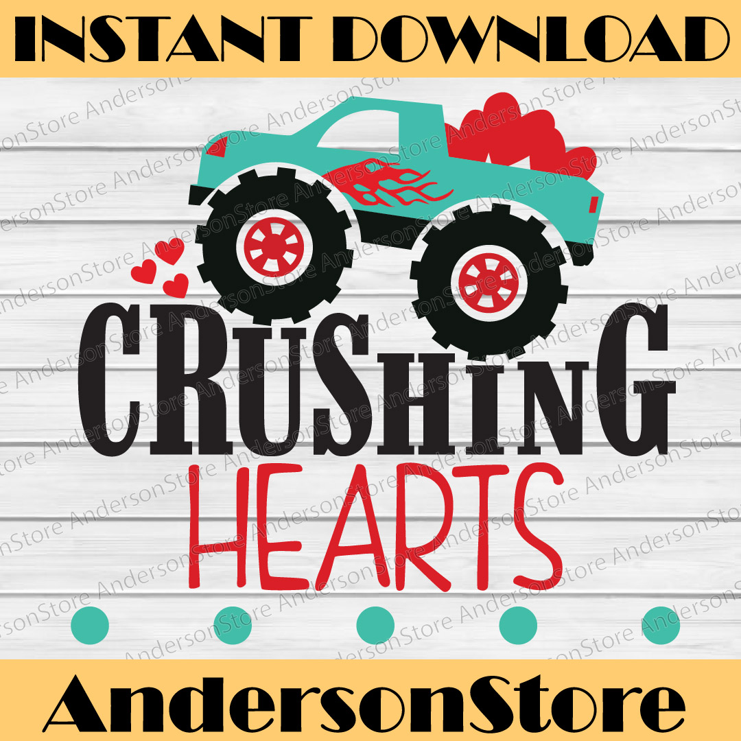 Valentine SVG | Valentines Day SVG | Monster Truck SVG | Svg | Inspire ...
