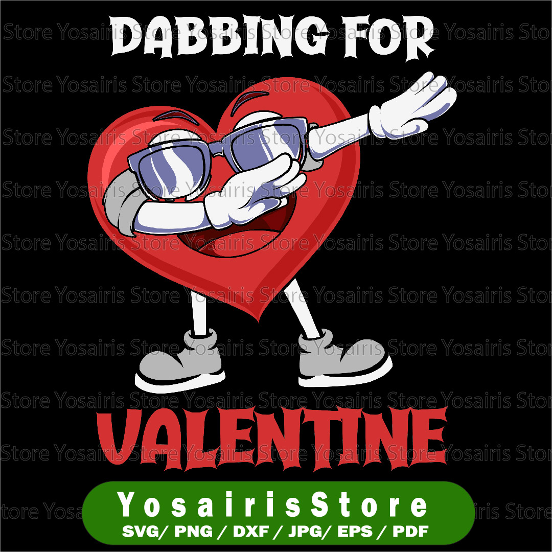 Dabbing For Valentine Heart SVG, Dabbing Heart Png, Dabbing | Inspire ...