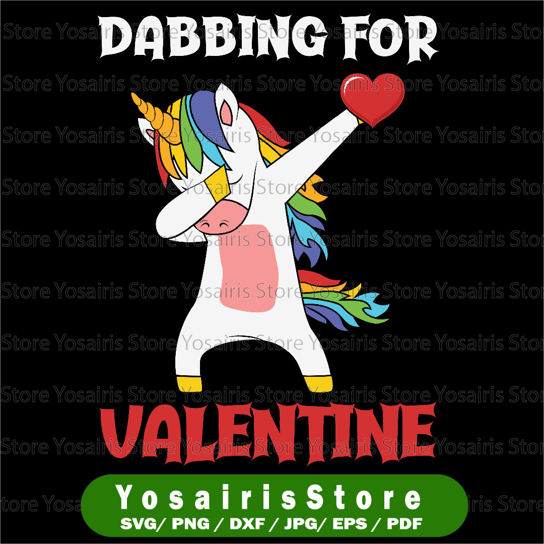 Dabbing For Valentine Unicorn SVG Cricut Silhouette File Dab | Inspire ...