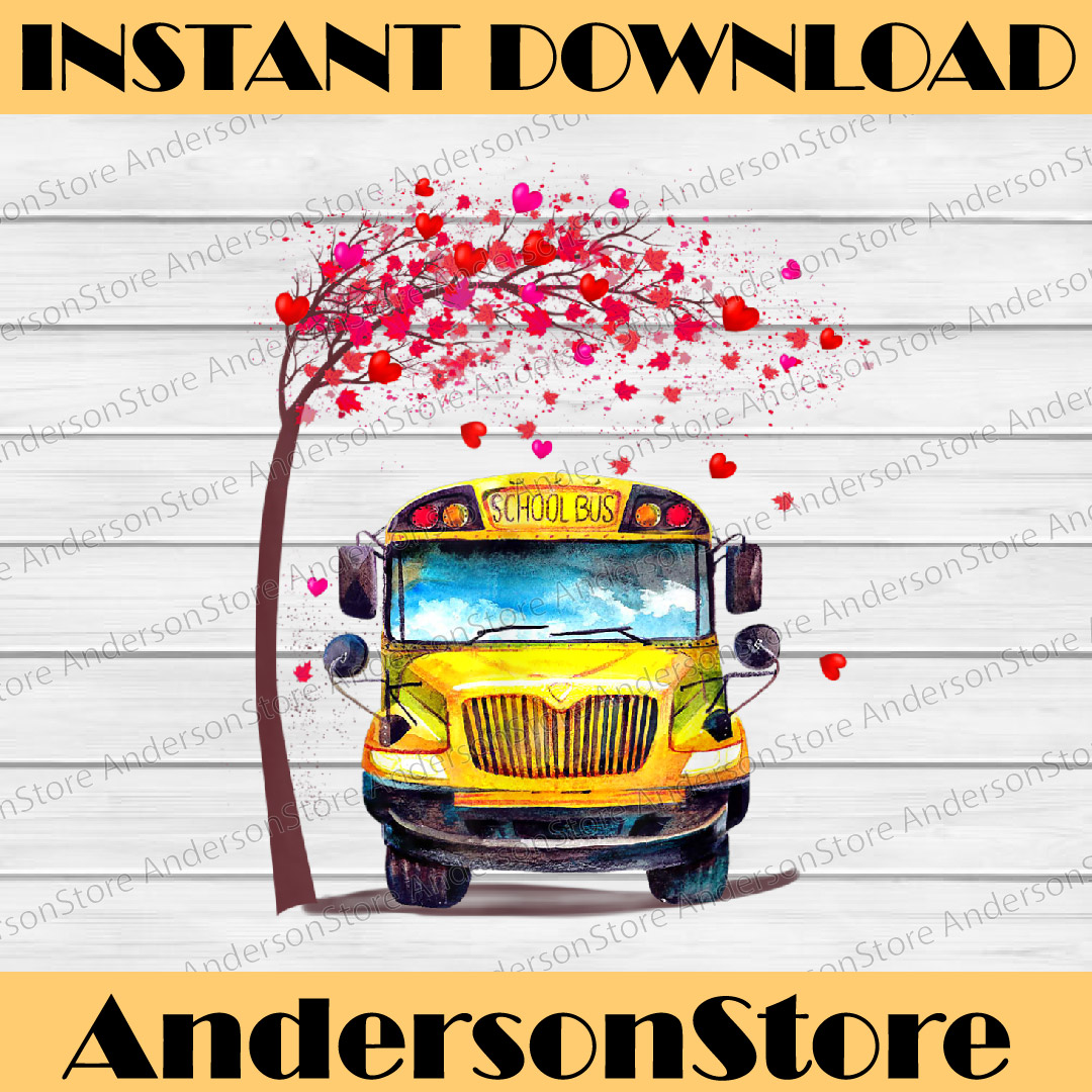School Bus Valentine With Tree Heart Png, School Bus Driver | Inspire ...