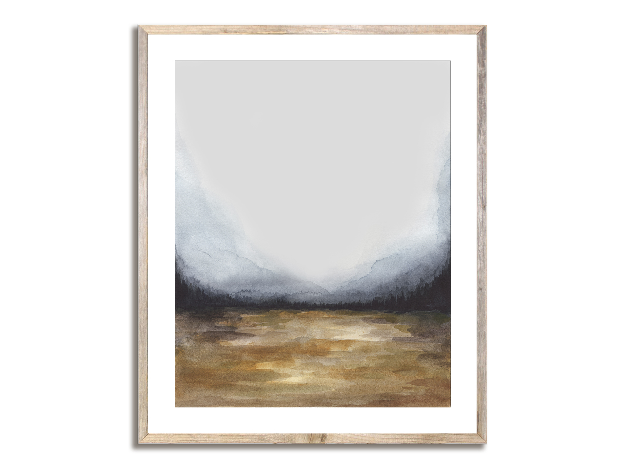 Misty Landscape Watercolor Painting Fine Art Print Abstract | Inspire ...