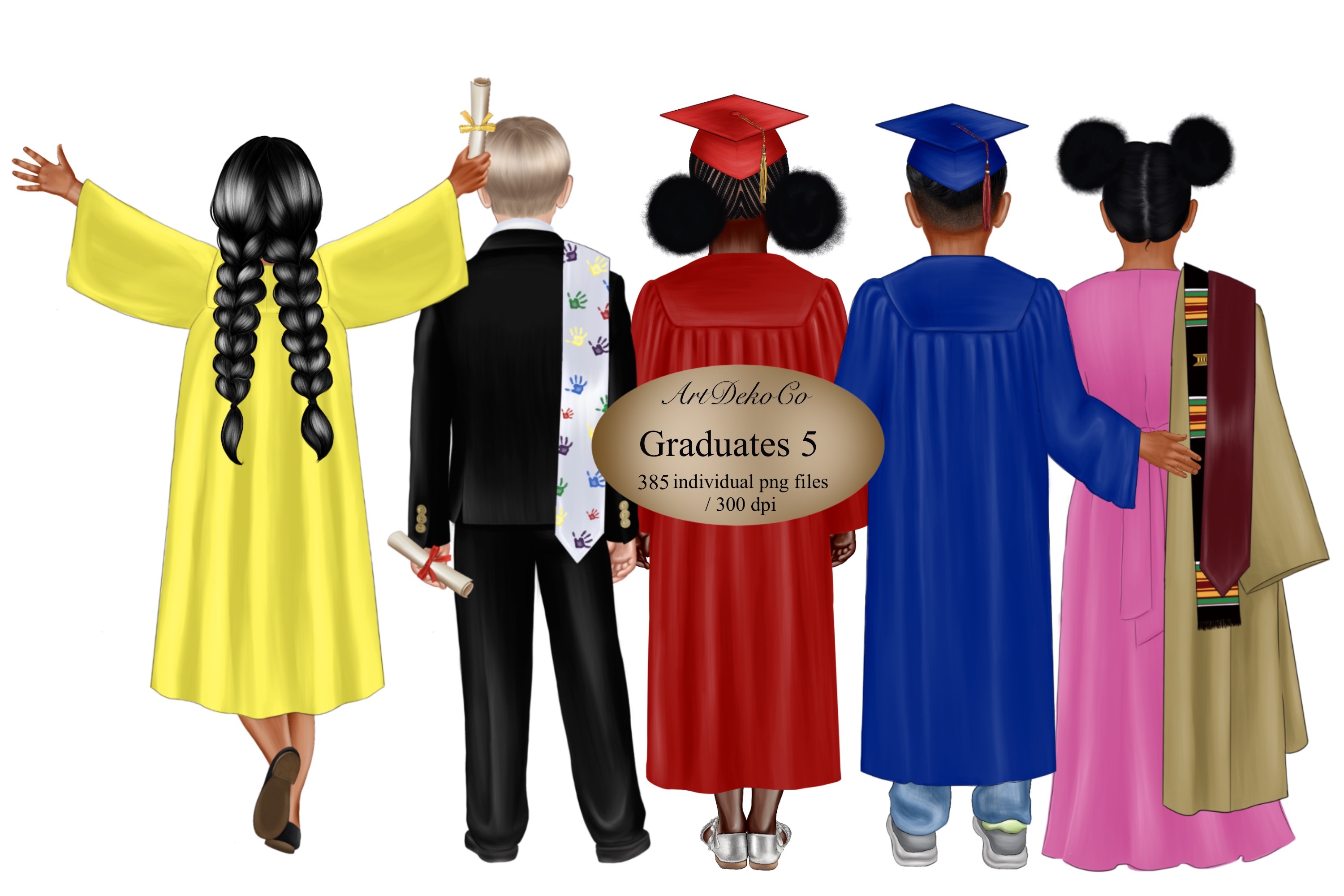 Kindergarten Graduation. Customizable graduation clipart. | Inspire Uplift