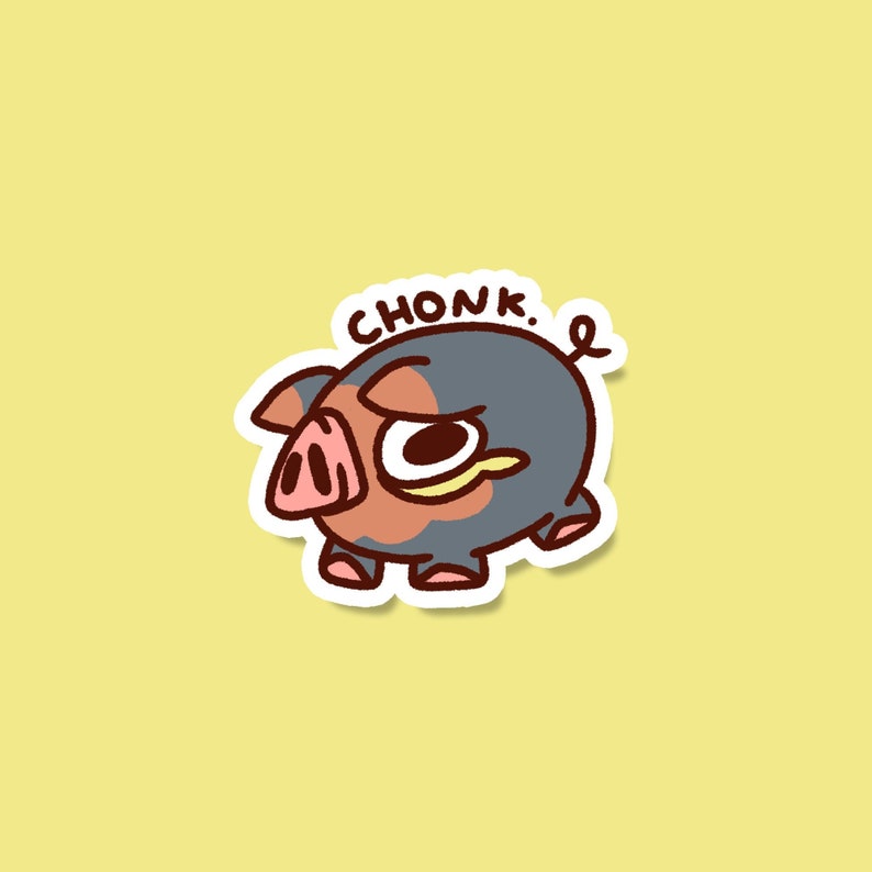 Lechonk CHONK Pokemon Scarlet Violet Vinyl Sticker - Inspire Uplift