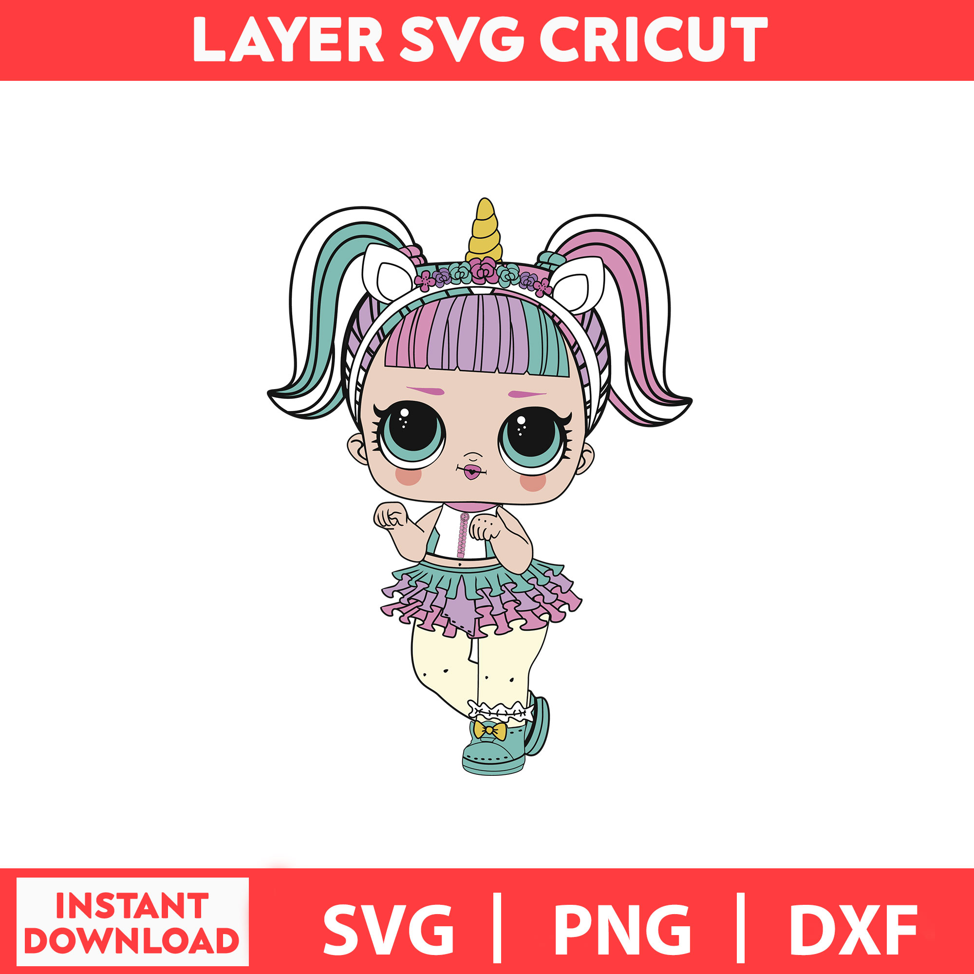 LOL Boneca Surprise Unicornio Of The LOL Svg, Png, Dxf Digi | Inspire ...