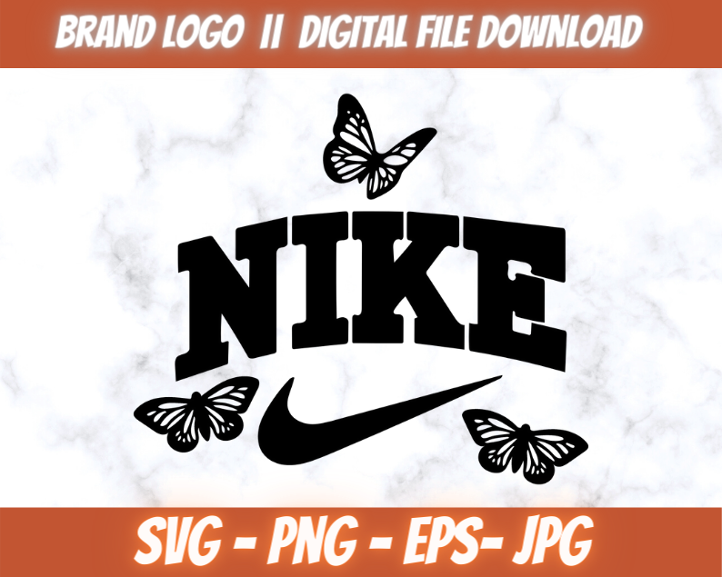 Nike Butterfly Vintage Outline Logo Nike Design Silhouette S | Inspire ...