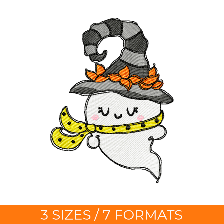 Halloween ghost, Embroidery design, Halloween embroidery, Gn | Inspire ...