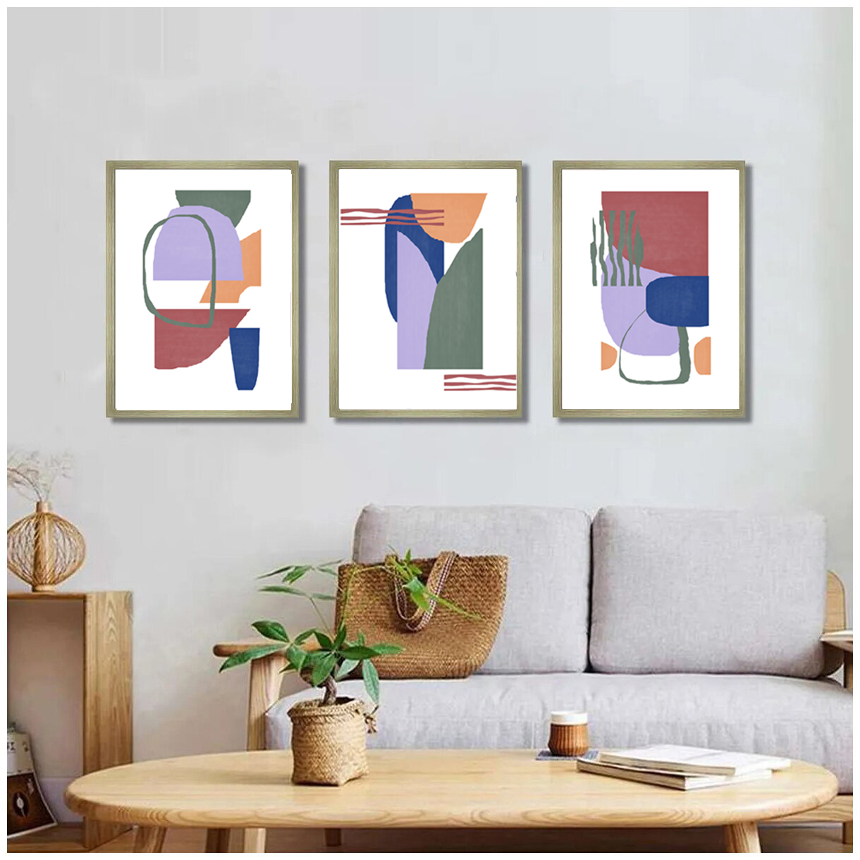 Abstract Set Of 3 Art Geometric Print Digital Download Abstr - Inspire ...