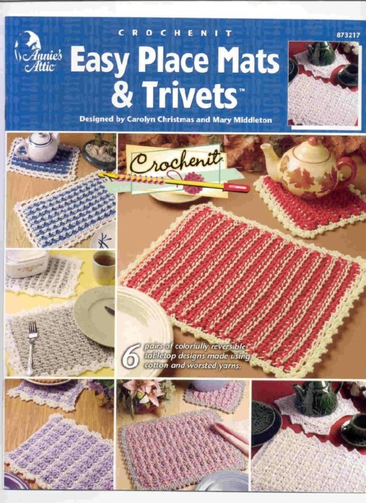 Digital Crochet Patterns Easy Place Mats and Trivets | Inspire Uplift