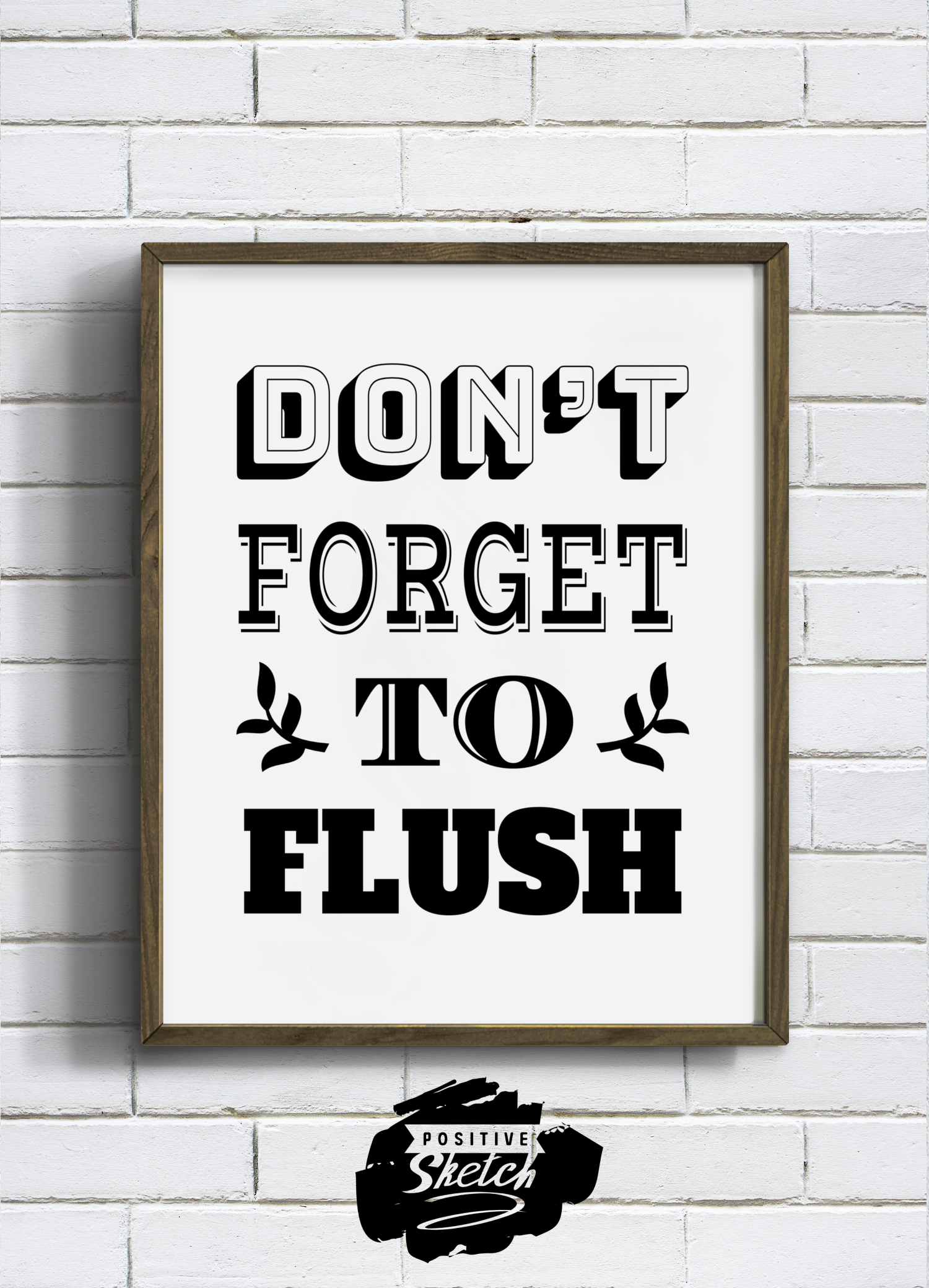 Bathroom sign, Toilet art, PRINTABLE wall art, Flush the toi | Inspire ...