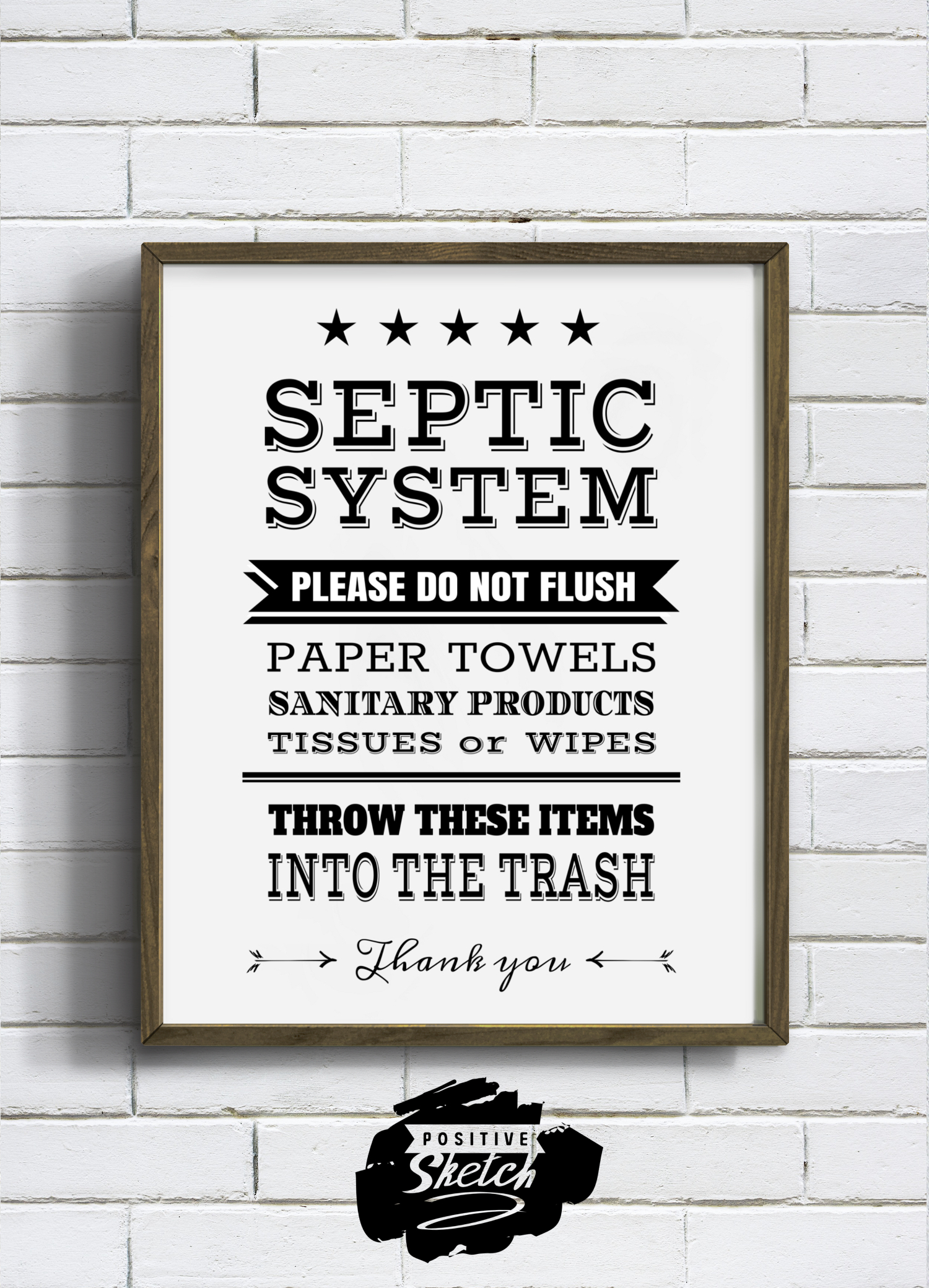 Septic Sign, Bathroom sign, Toilet sign, INSTANT DOWNLOAD Pr | Inspire ...