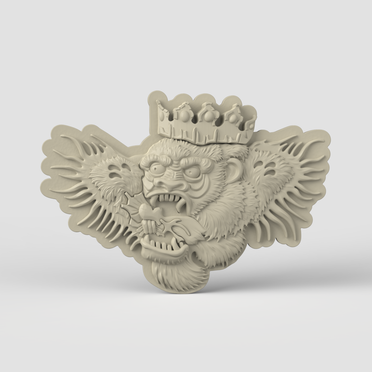 3d Model Stl Cnc Router File 3dprintable Gorilla Panel Inspire Uplift