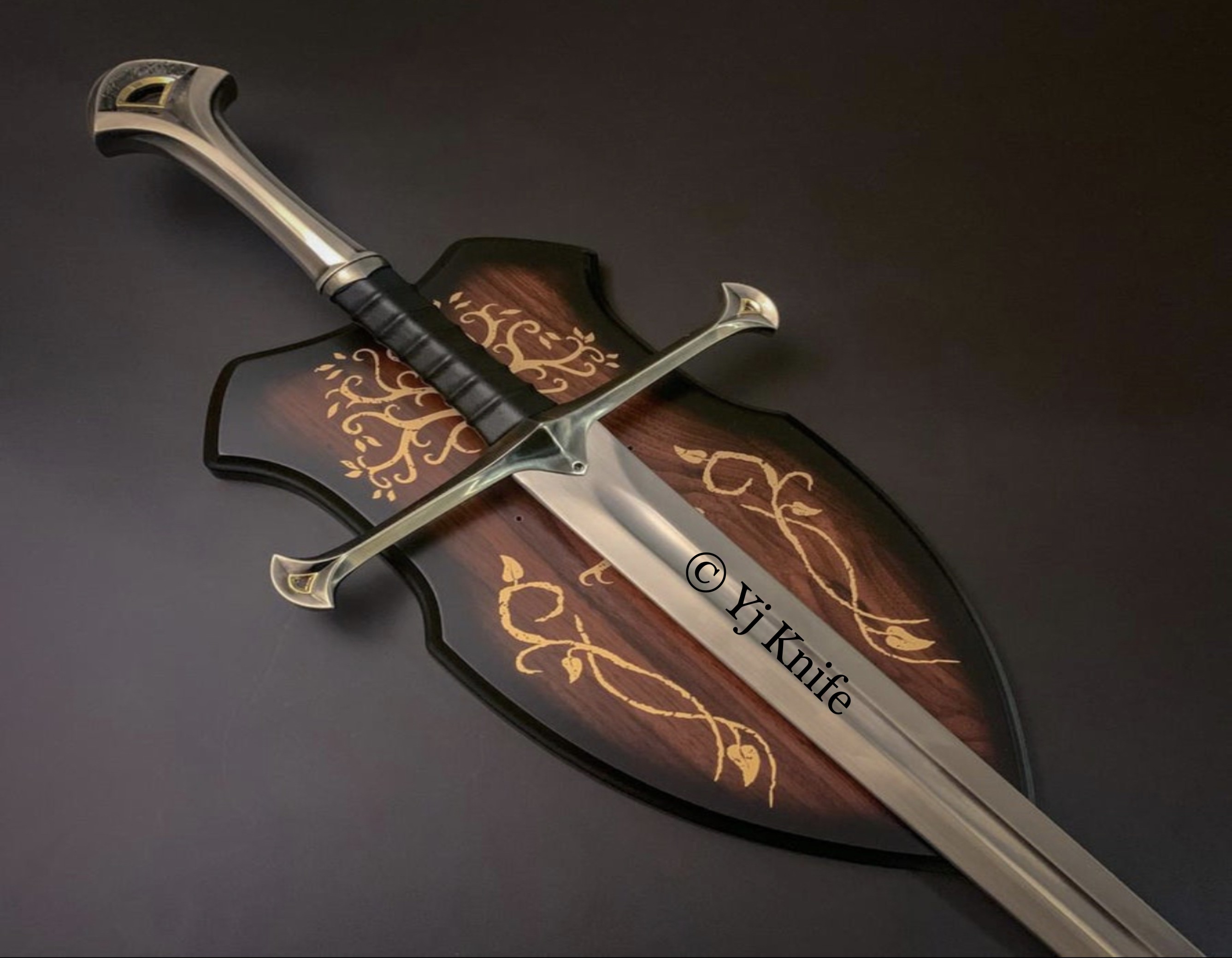 Damascus Steel Anduril Narsil Lord Of The Ring Swords | Inspire Uplift