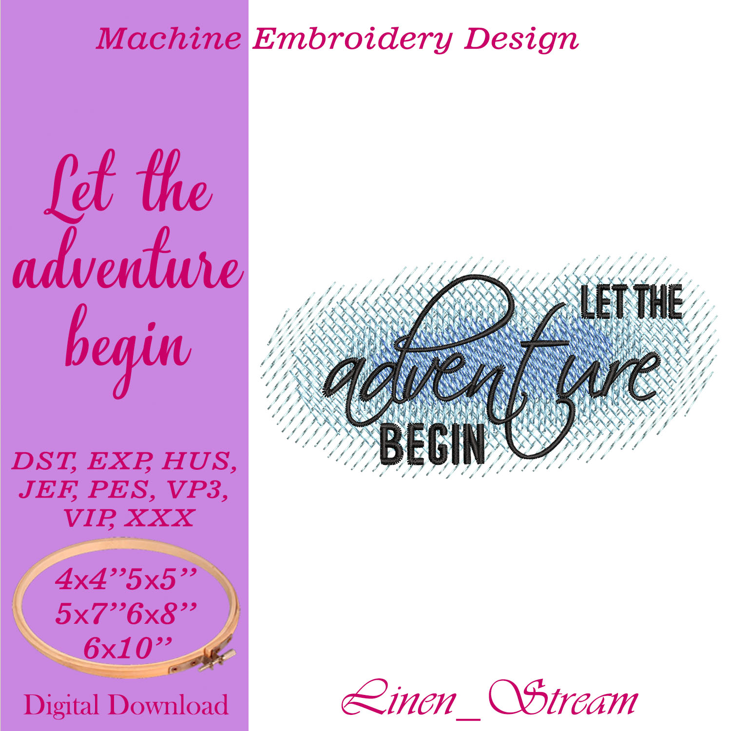 Let the adventure begin.Machinembrdesign in 8 formats 5 size | Inspire ...
