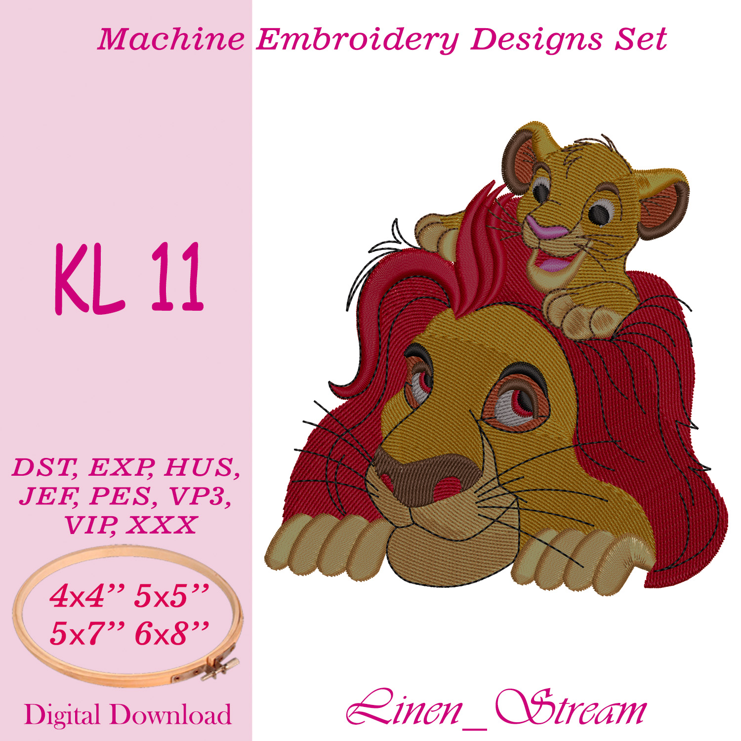 KL 11. Machine embroidery design in 8 formats and 4 sizes | Inspire Uplift