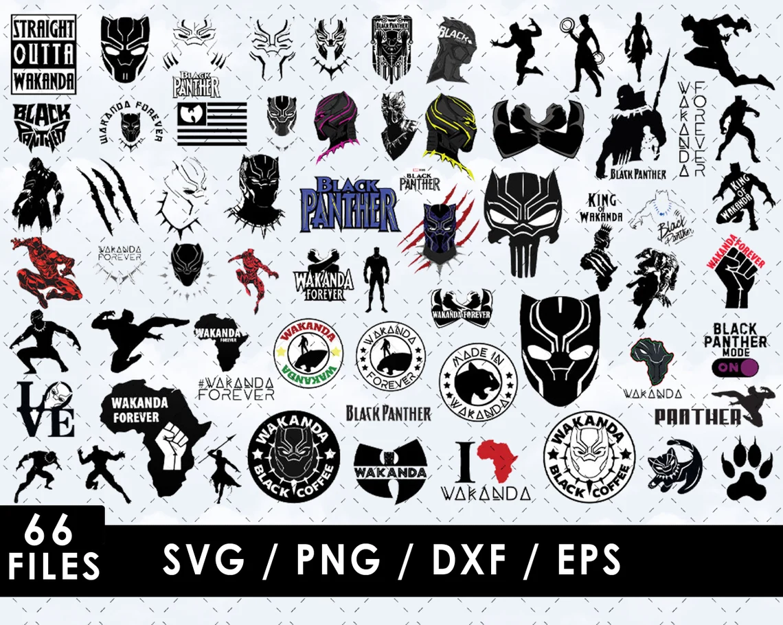 Black Panther SVG Cut Files, Cricut Files & Layered Svg File | Inspire ...