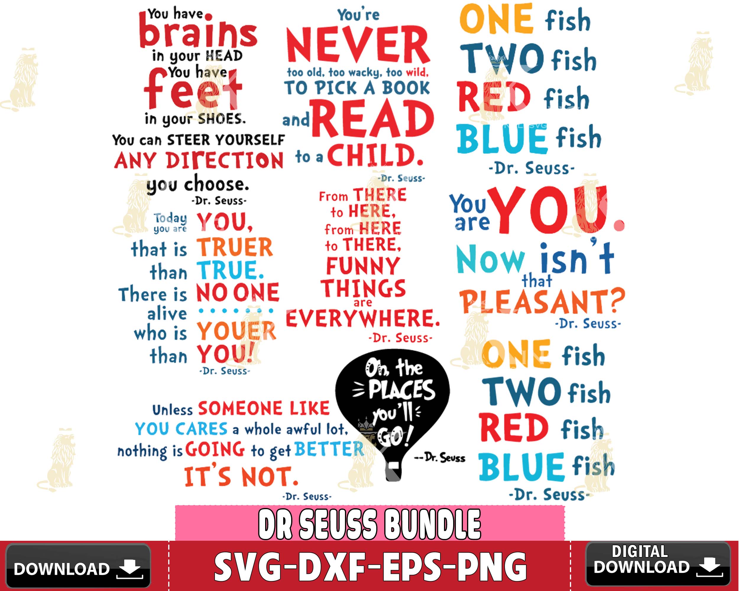 Dr Suess Bundle svg eps dxf png, Dr Seuss Bundle Svg , Silho - Inspire ...