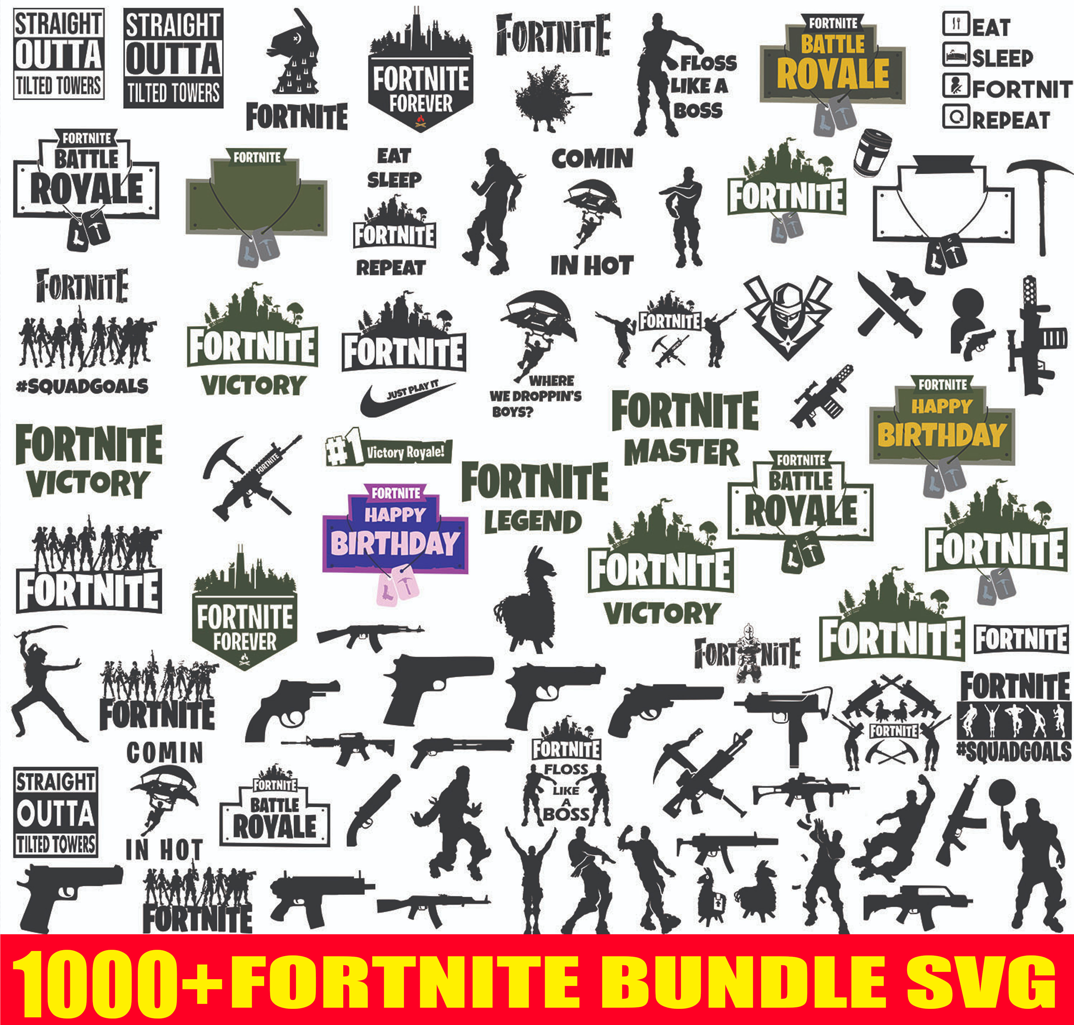 1000 Fortnight Svg Bundle, Fortnight SVG, Fortnight Birthday | Inspire ...