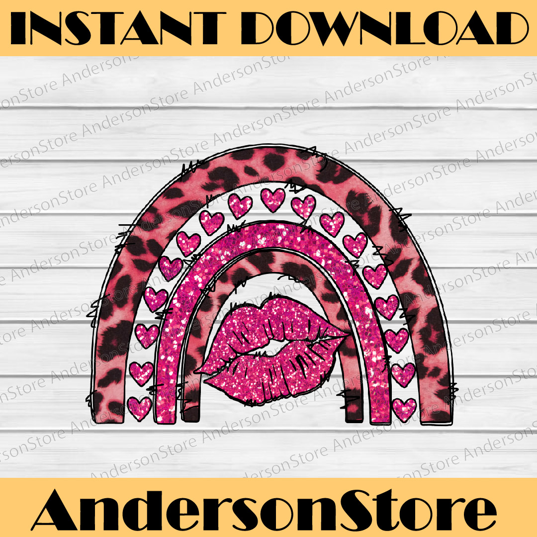 Valentines Day Rainbow Sublimation , Png, Sublimation Design | Inspire ...