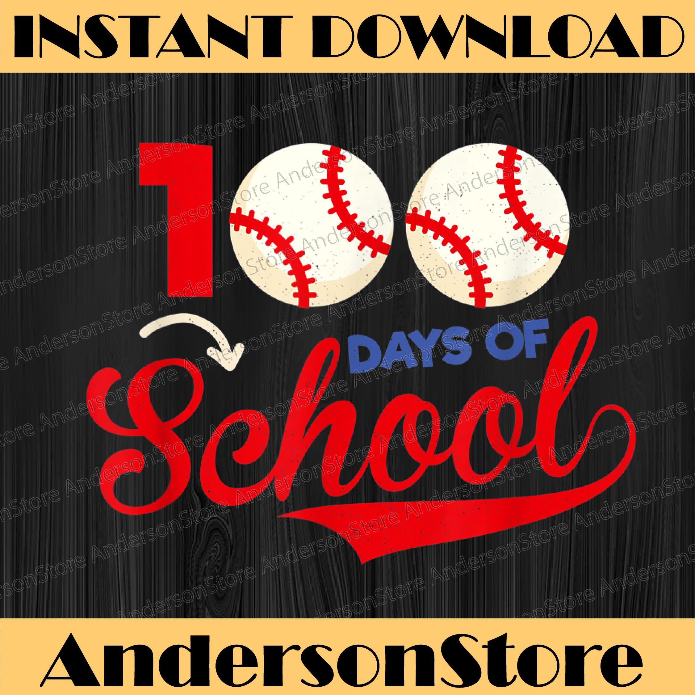 100 Days of School 100th Day Baseball PNG Baseball - Inspire Uplift
