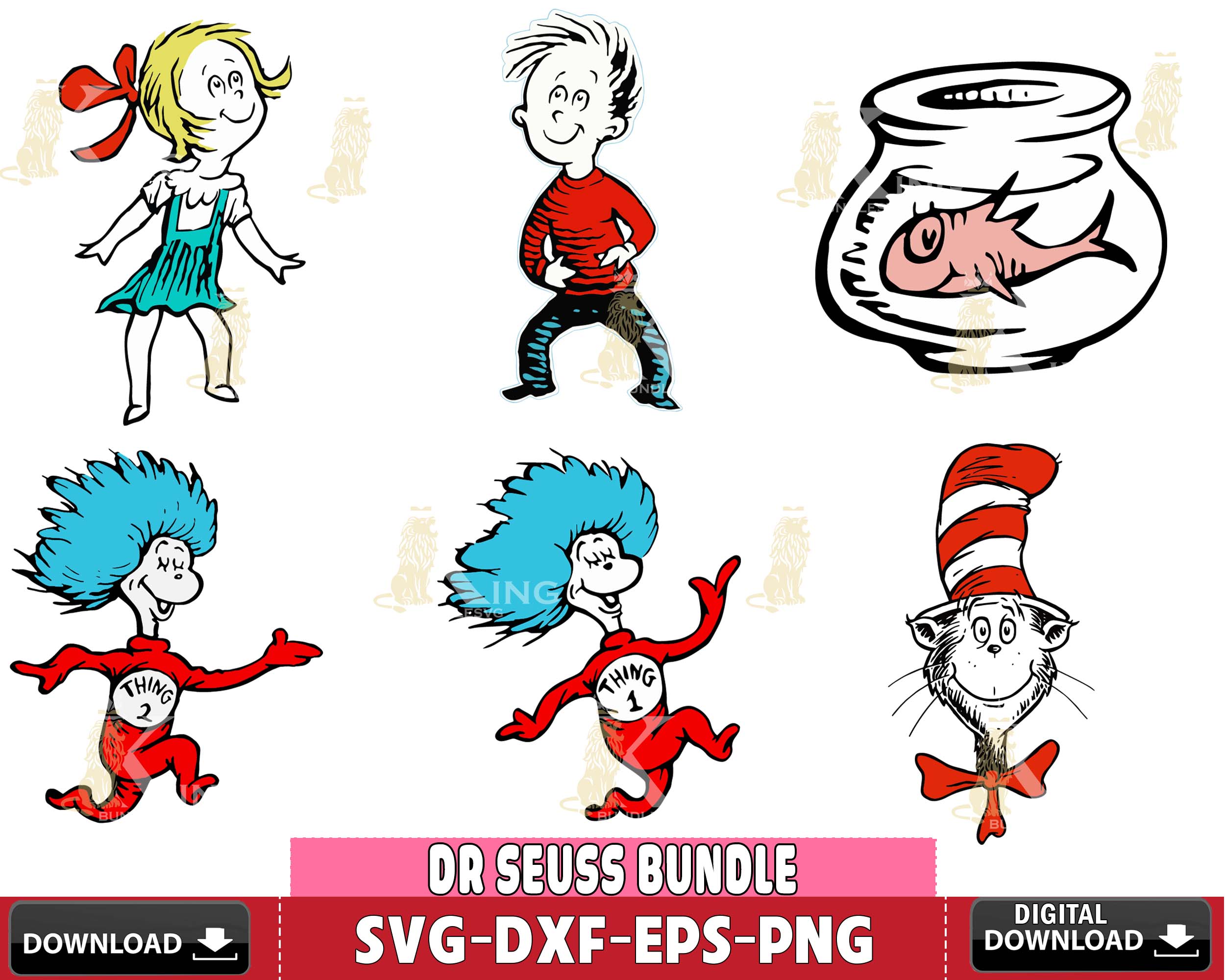 Dr Seuss Bundle SVG , Dr Seuss Bundle Svg, for Cricut, Silho | Inspire ...