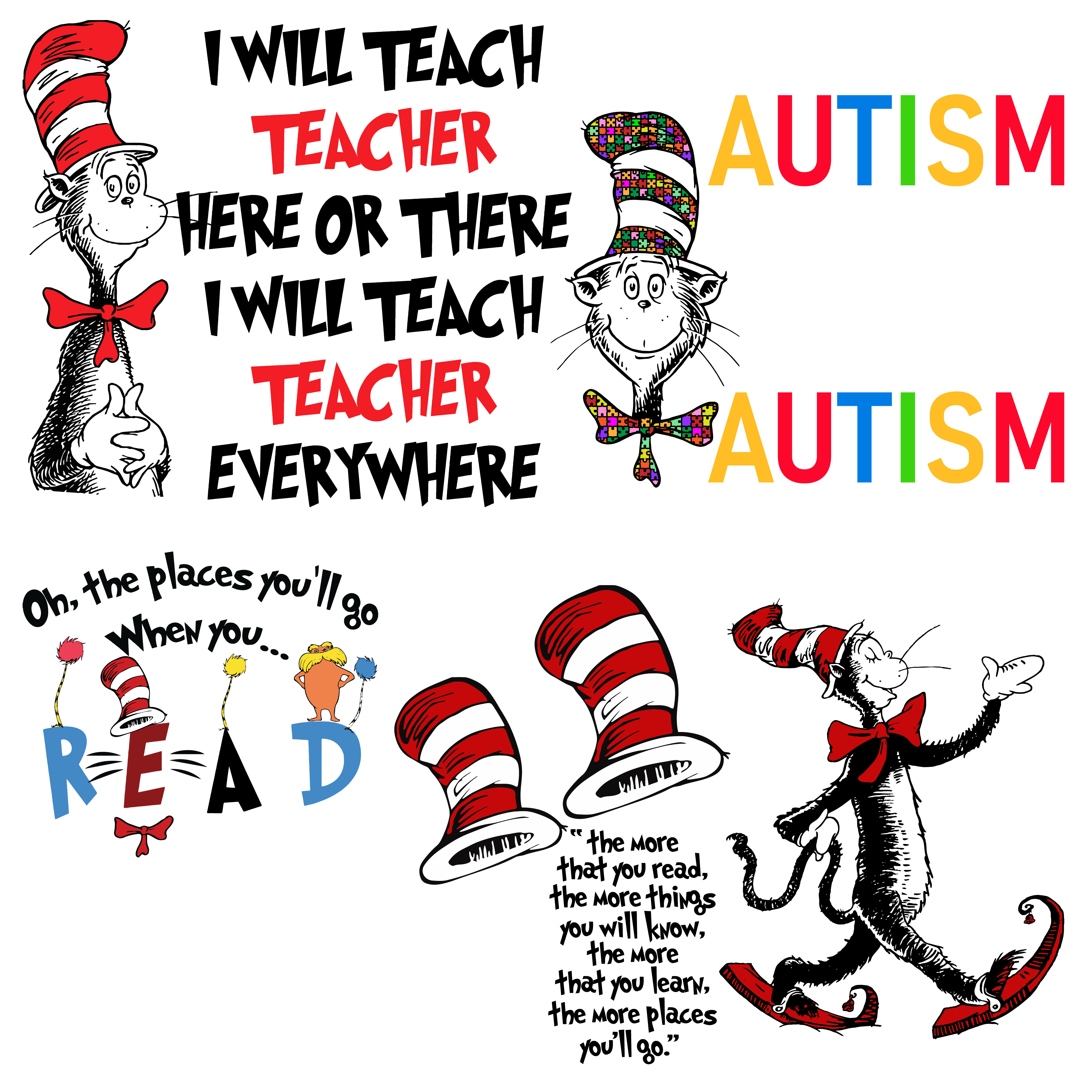 Dr Seuss Bundle SVG , Dr Seuss Bundle Svg, for Cricut, Silho - Inspire ...