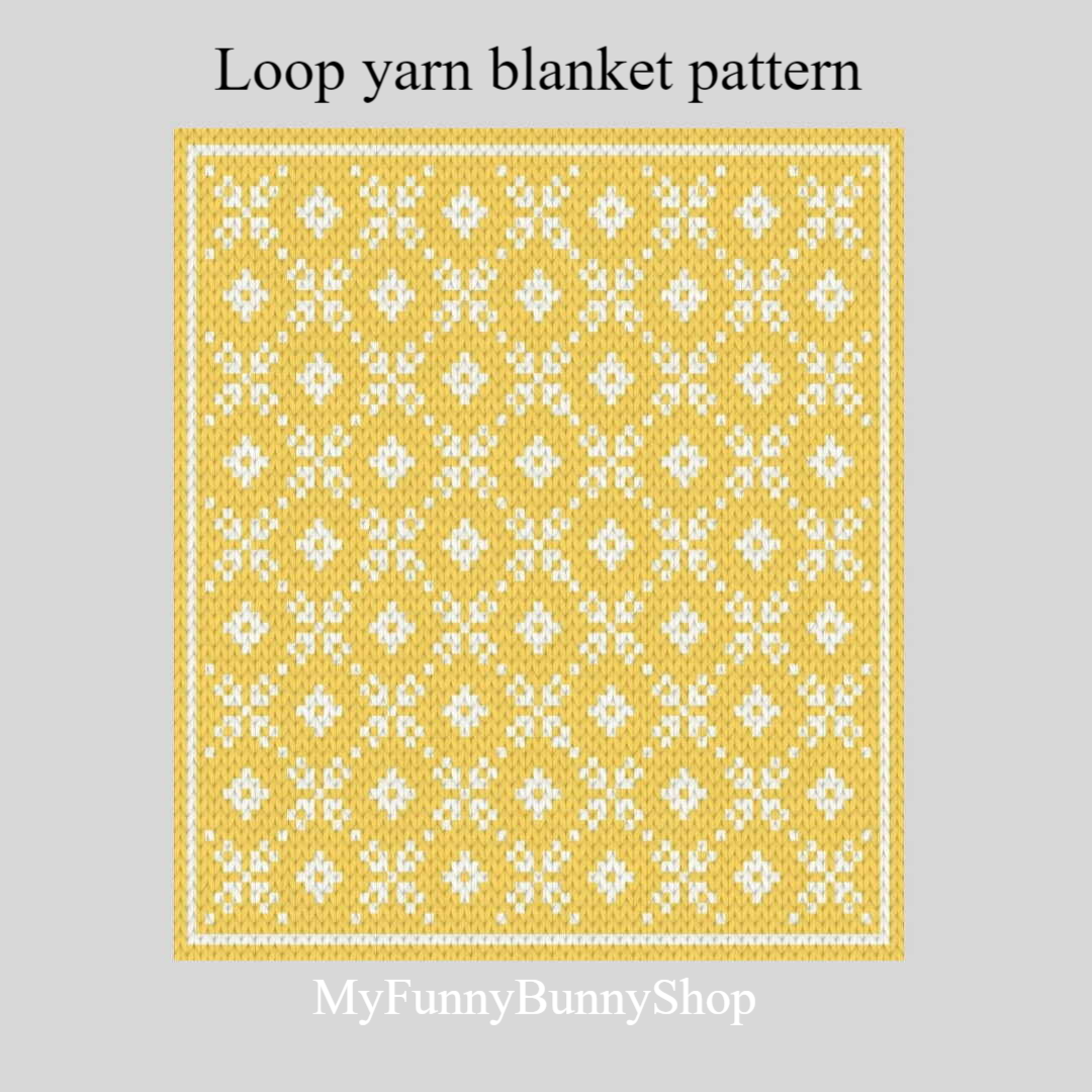 Loop yarn Honeycomb blanket pattern PDF | Inspire Uplift