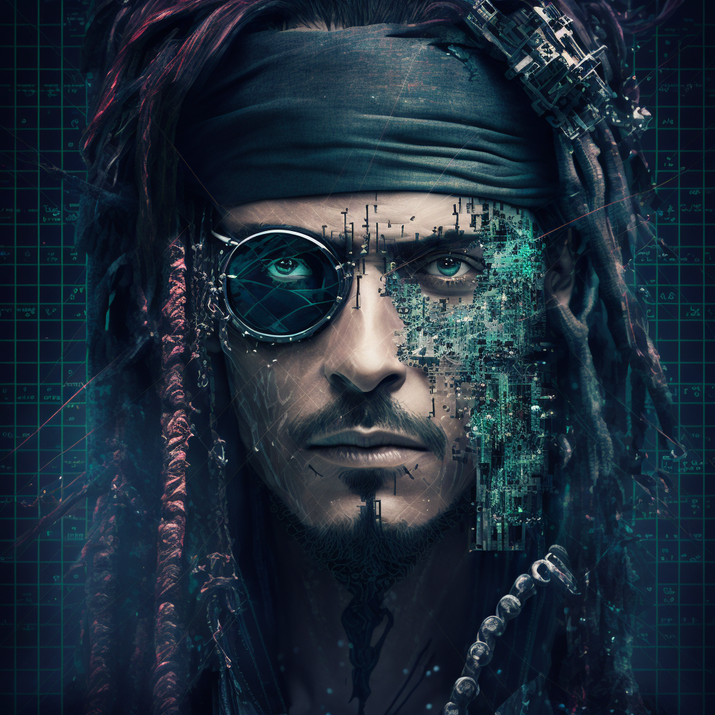 Jack sparrow in the matrix style | Inspire Uplift