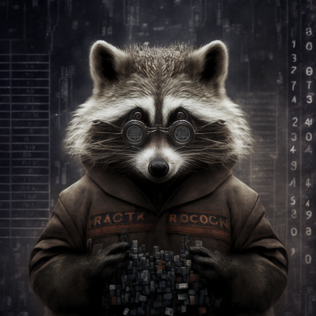 Raccoon Rocket in matrix style | Inspire Uplift