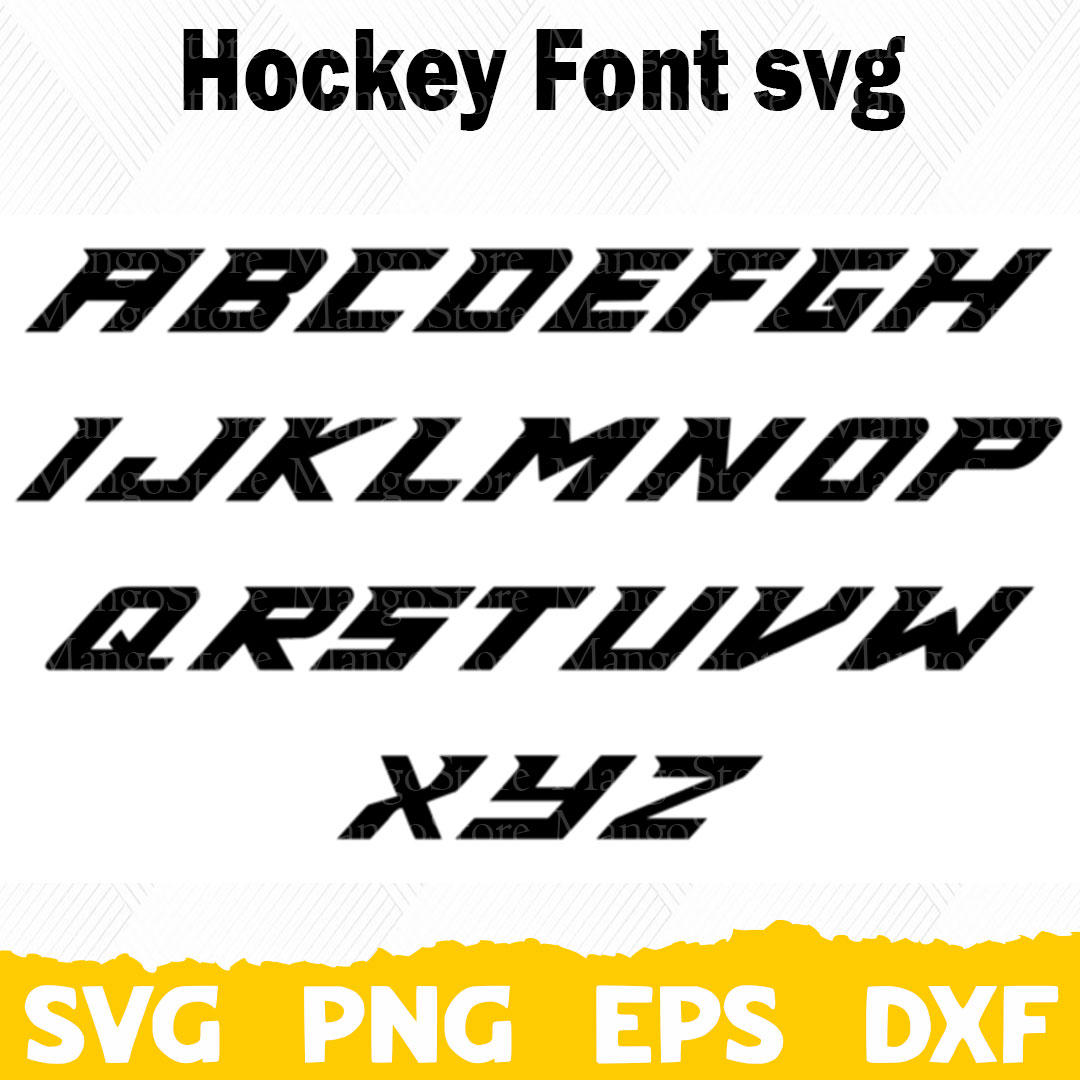 Hockey Font Svg, Font svg, Silhouette, Cricut Font, Bundle F | Inspire ...