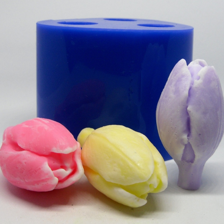 Tulip buds (3 cavity mold) - silicone mold | Inspire Uplift