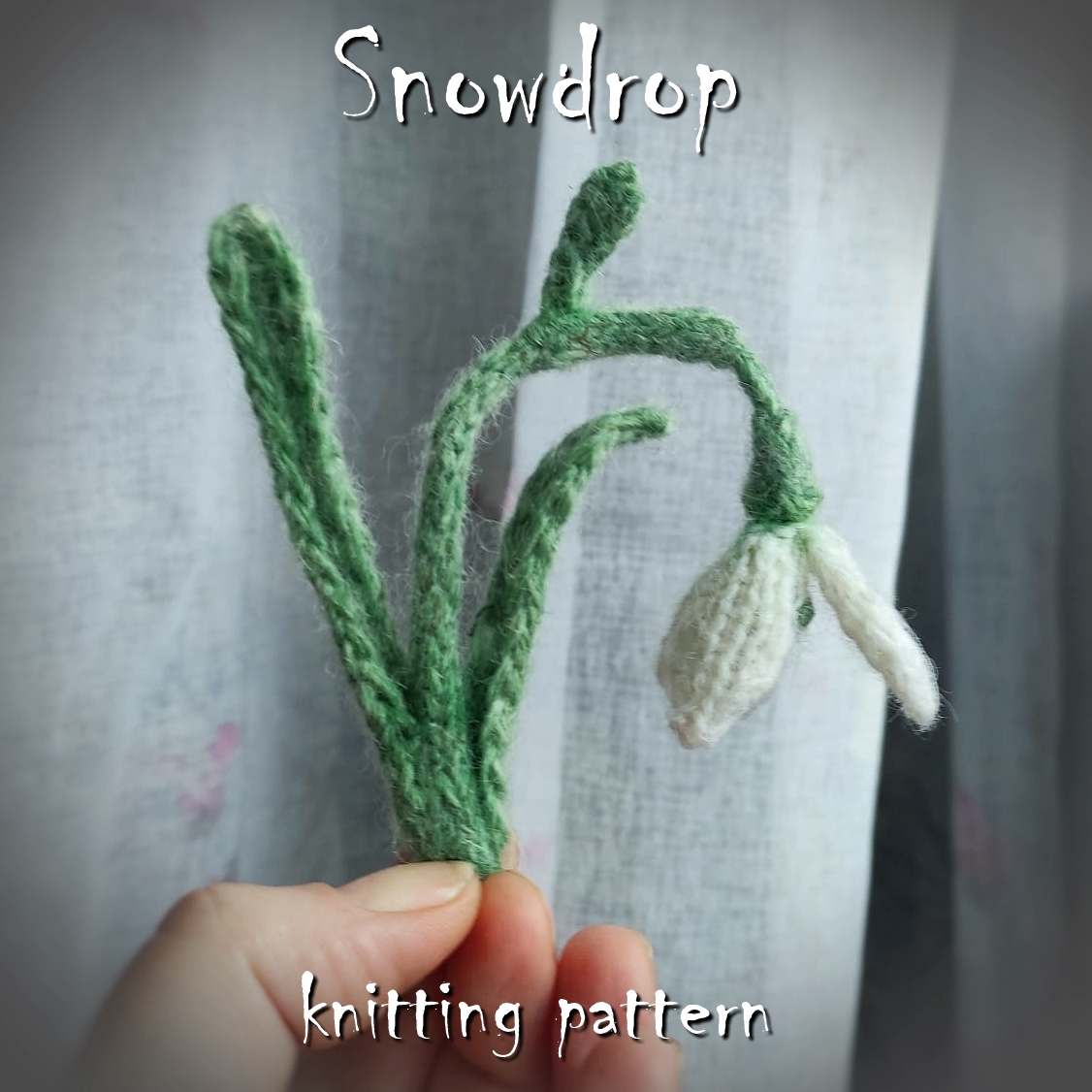 Snowdrop knitting pattern, flower pattern, knitting patterns | Inspire ...