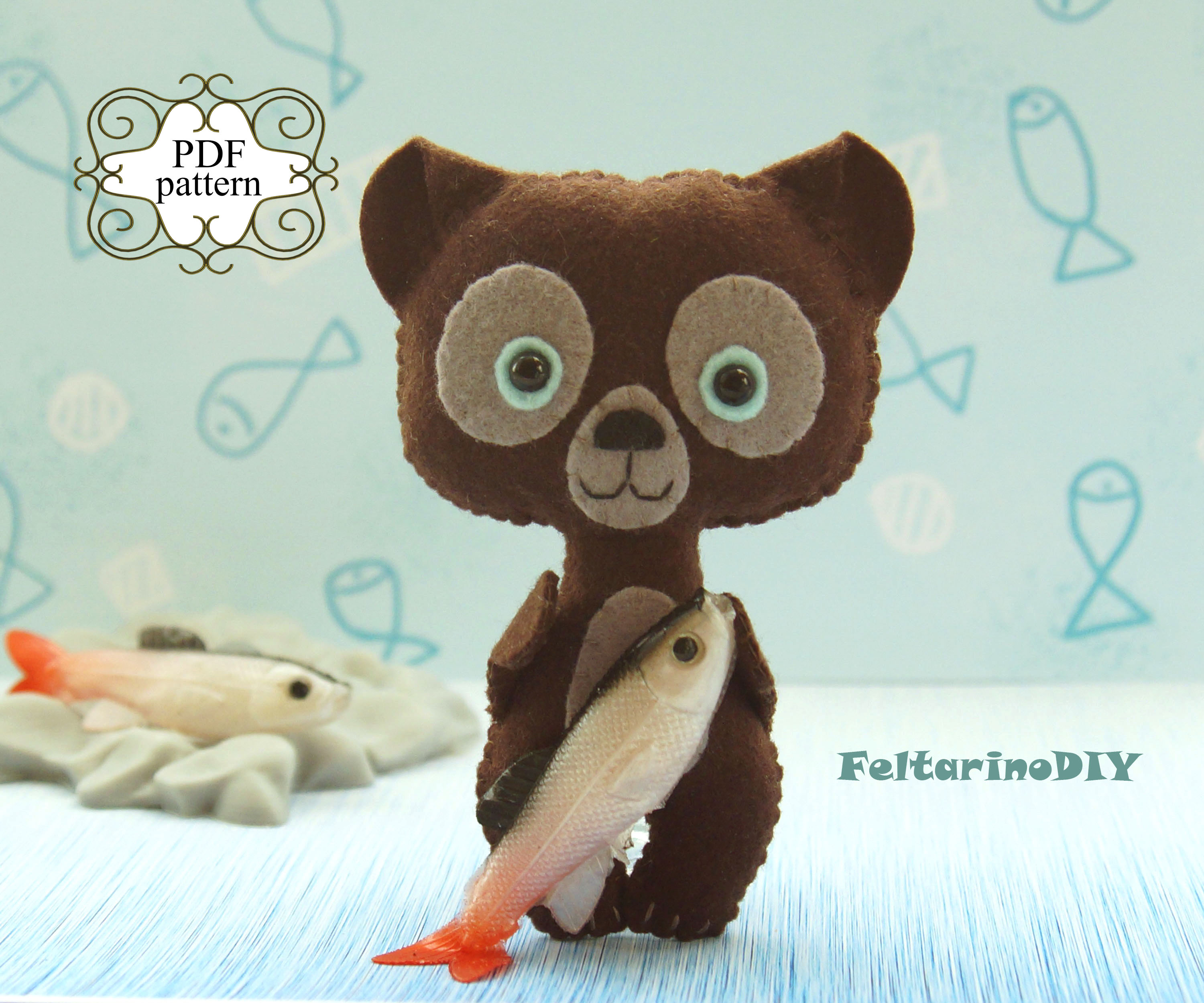 Felt bear pattern, Felt animal pattern, Felt forest animals | Inspire ...