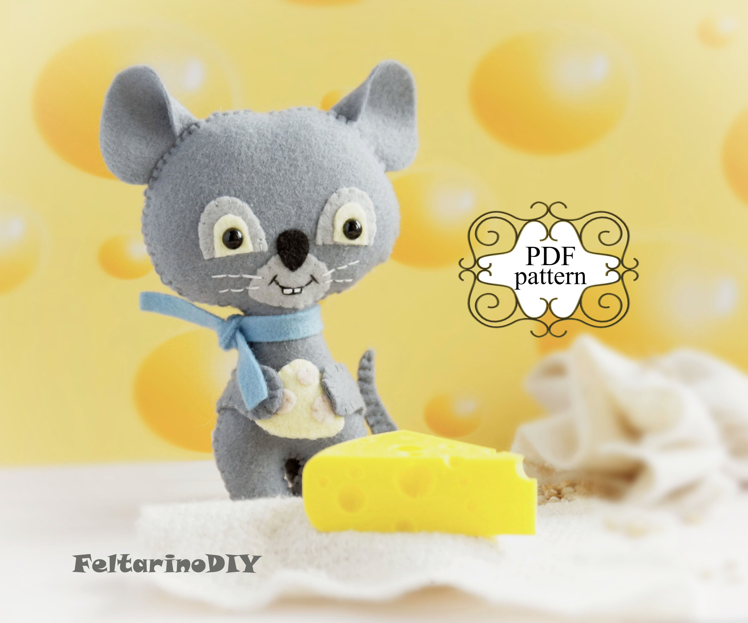 Felt mouse pattern, Felt animal pattern, Felt forest animals | Inspire Uplift