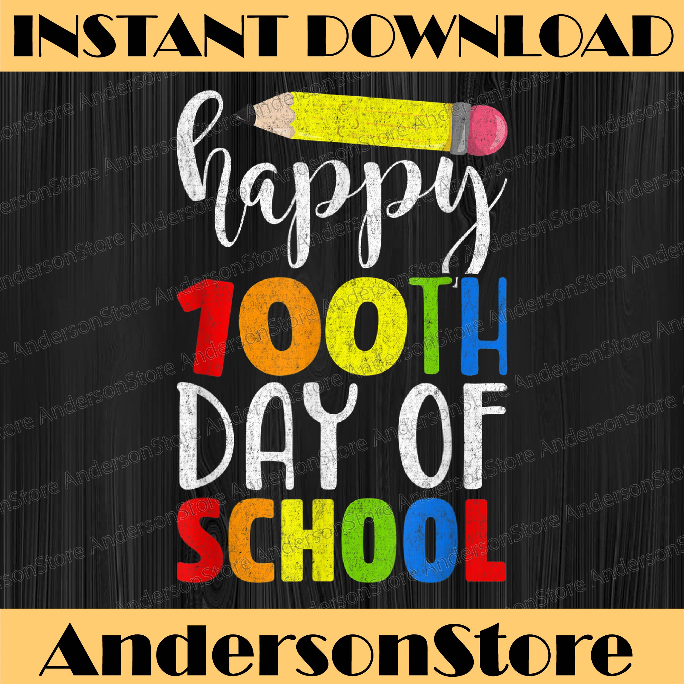 Happy 100th Day of School PNG for Teacher or Child PNG - Inspire Uplift