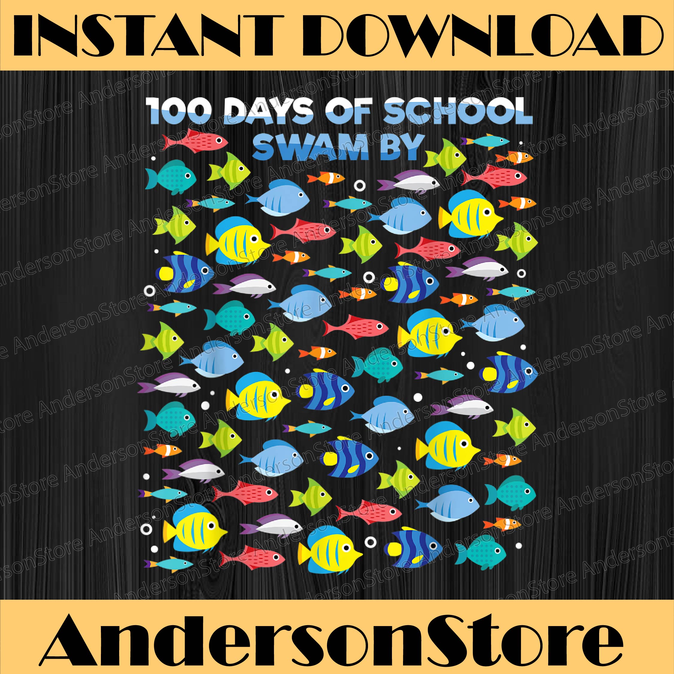 Fish 100 Days Of School PNG Fisher Teacher Boy Girl | Inspire Uplift