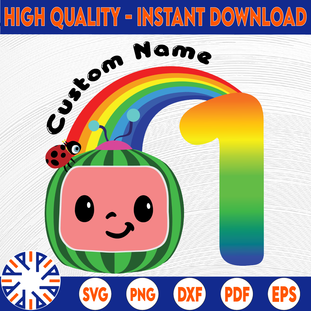 Cocomelon Personalized Name And Ages Birthday svg png, Cocom | Inspire ...