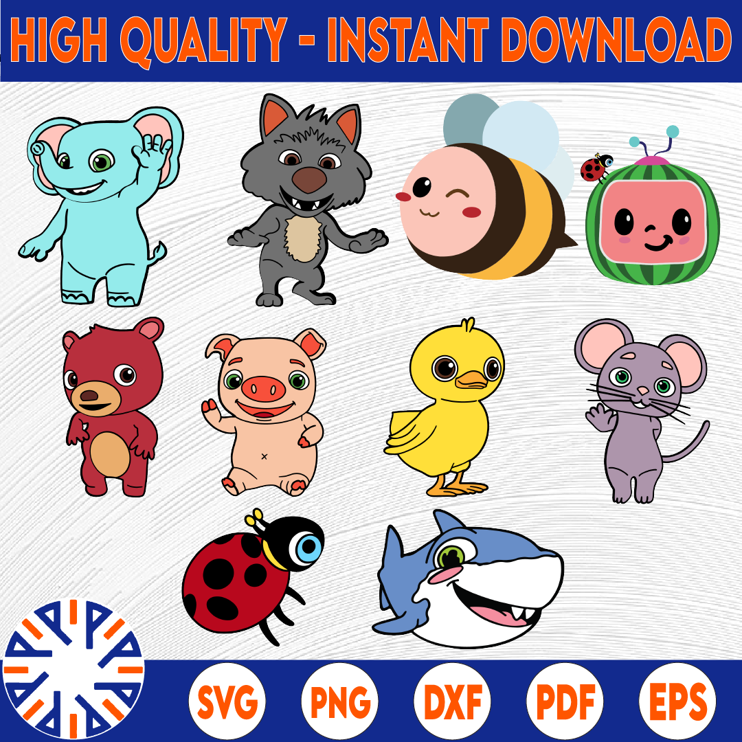 Bundle 10 files Cocomelon Friends svg, Coco Melon svg, Cocom | Inspire ...