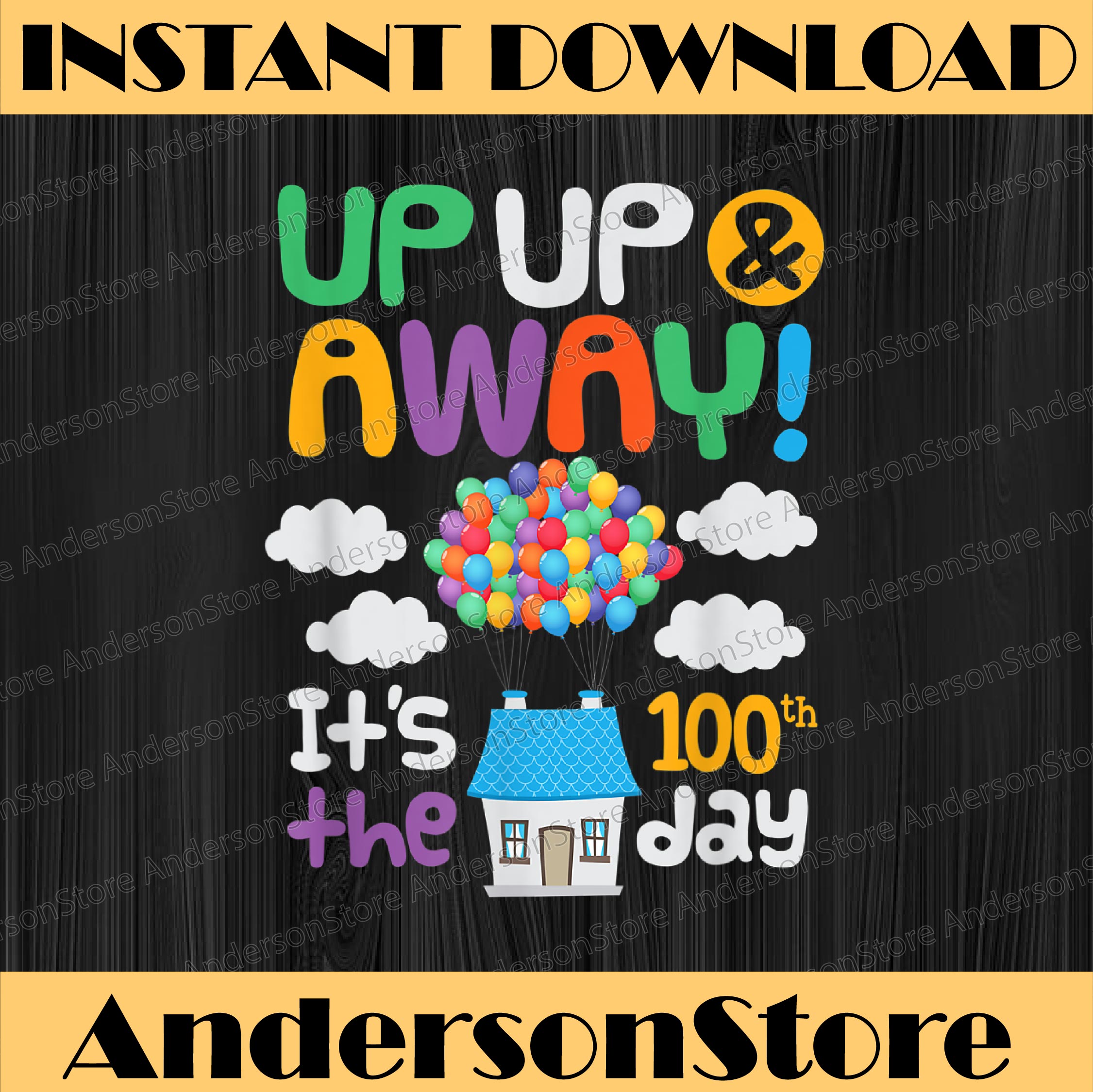 100 Days Of School PNG Up and Away 100th Day Balloons Kids P | Inspire ...