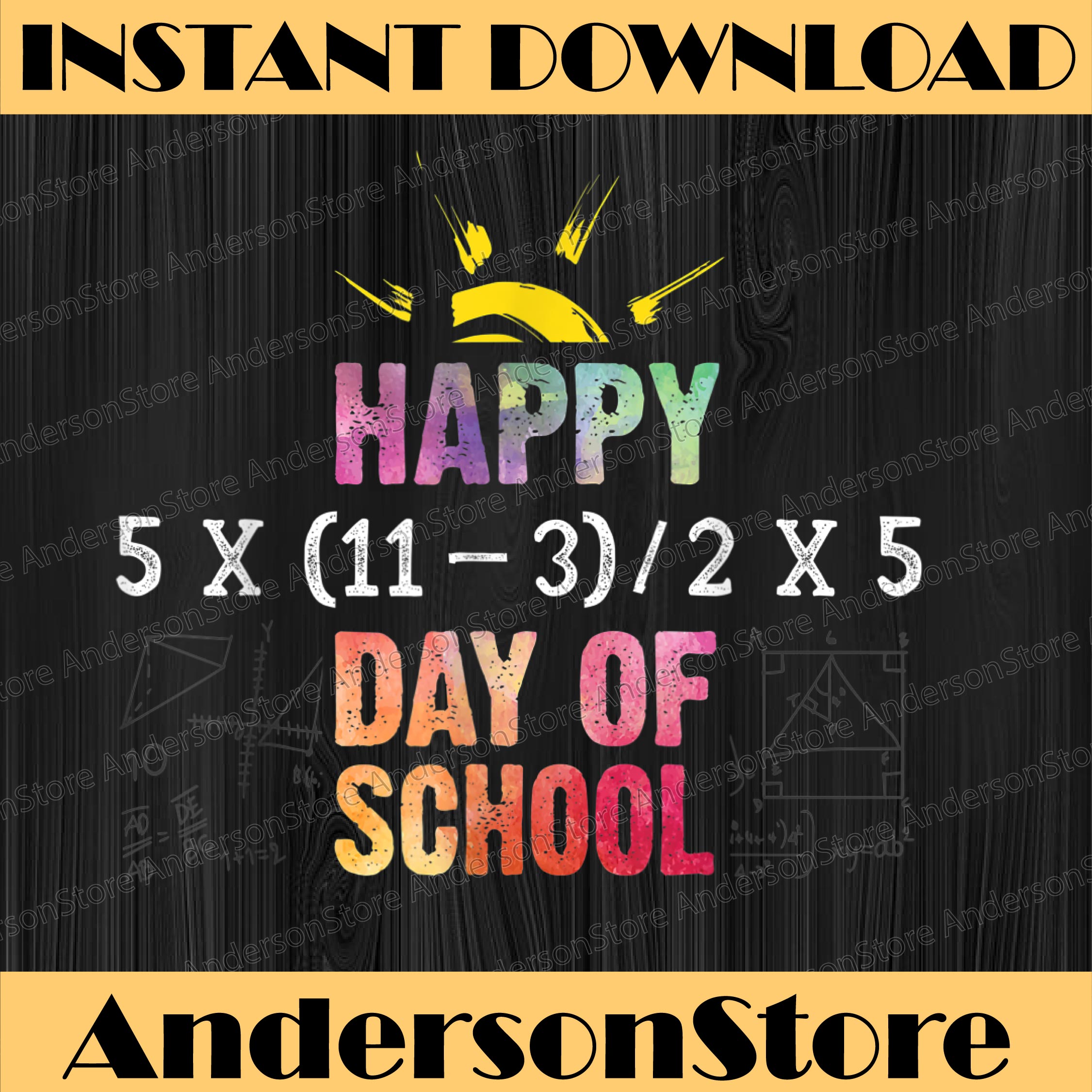 Math Teacher Happy 100th Day of School Equations PNG - Inspire Uplift
