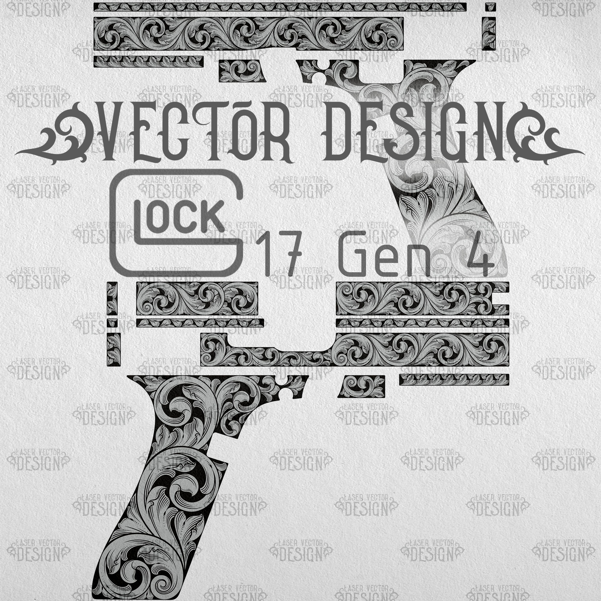 VECTOR DESIGN Glock17 gen4 Scrollwork 1 | Inspire Uplift