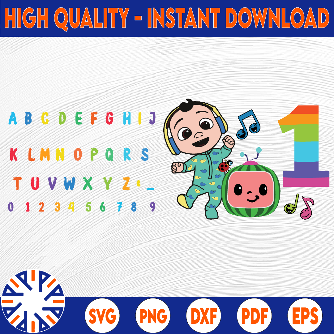 Cocomelon Logo And Full Alphabets Birthday svg/png, Cocomelo | Inspire ...