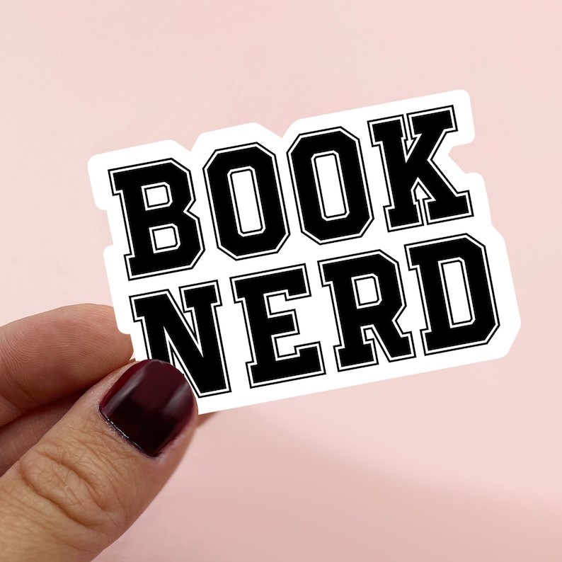 Book Nerd Sticker | Book worm | Book decal | Book lover stic - Inspire ...