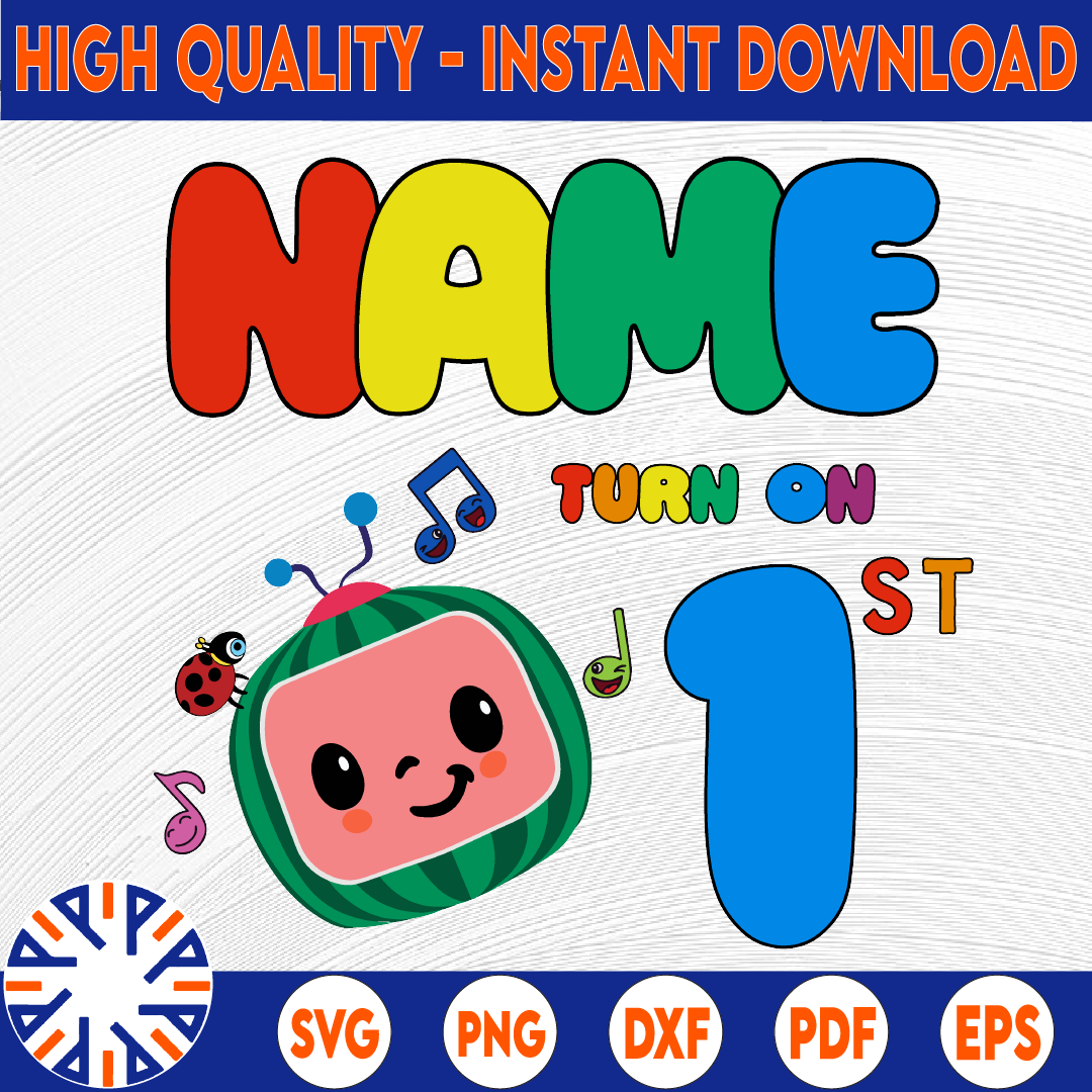 Cocomelon Personalized Name And Ages Birthday SVG PNG, Cocom | Inspire ...