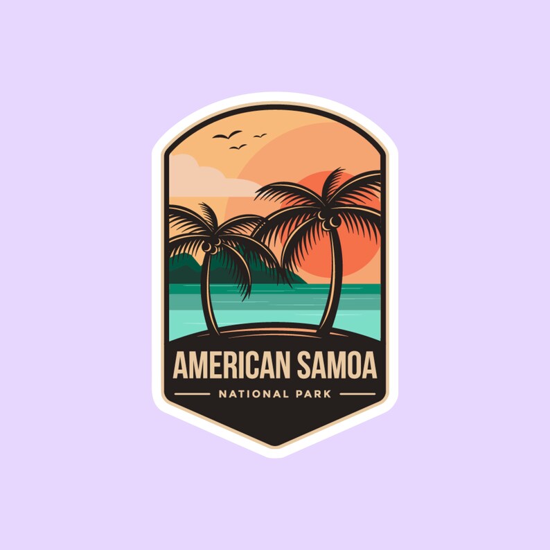 American Samoa National Park Sticker, National Park Badge St - Inspire ...